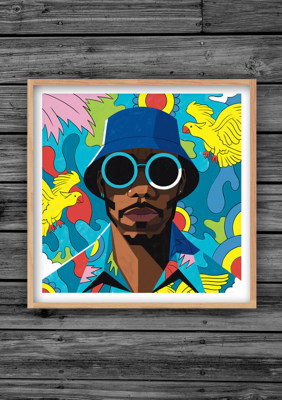 Realistic Collection - Hip Hop Head prints by Dale Edwin Murray