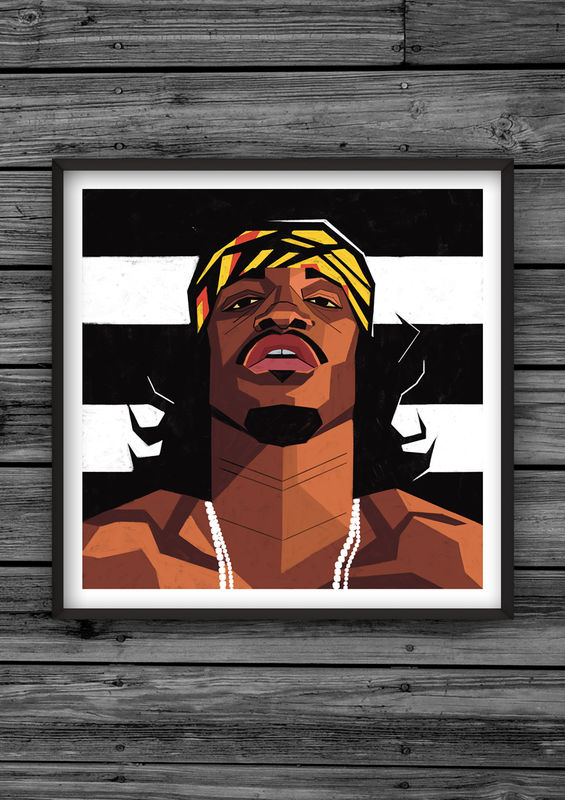 Realistic Collection - Hip Hop Head prints by Dale Edwin Murray