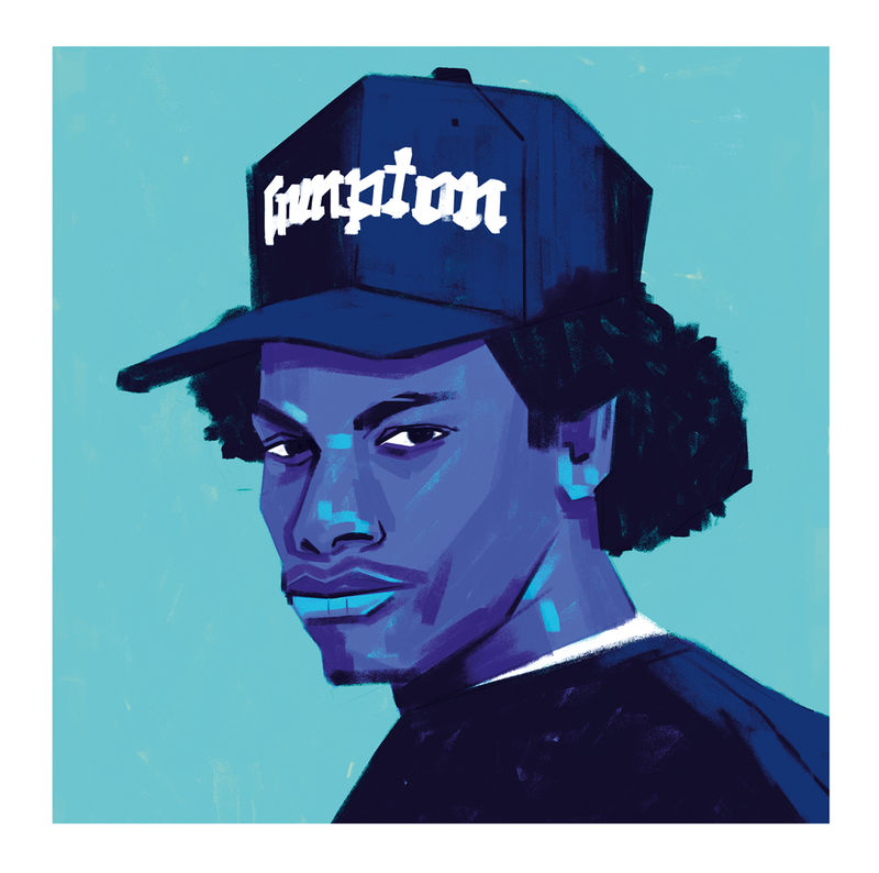 Eazy - Hip Hop Head prints by Dale Edwin Murray