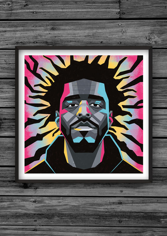 Realistic Collection - Hip Hop Head prints by Dale Edwin Murray