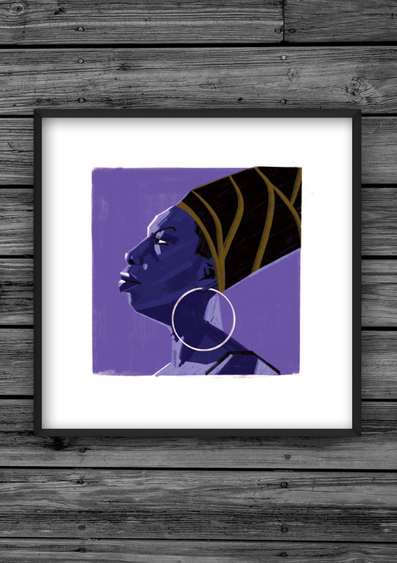 Realistic Collection - Hip Hop Head prints by Dale Edwin Murray