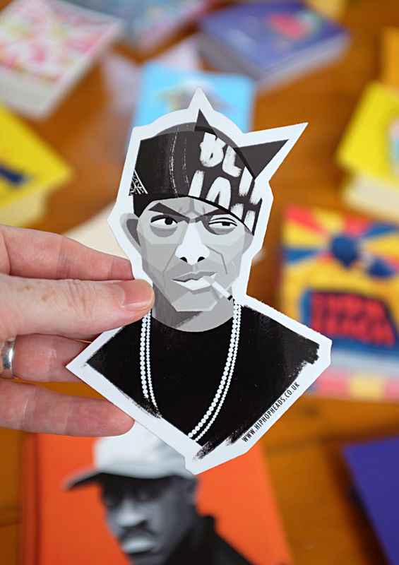 Vinyl sticker 5 - Hip Hop Head prints by Dale Edwin Murray