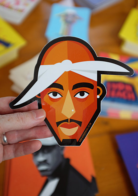 Vinyl sticker 4 - Hip Hop Head prints by Dale Edwin Murray