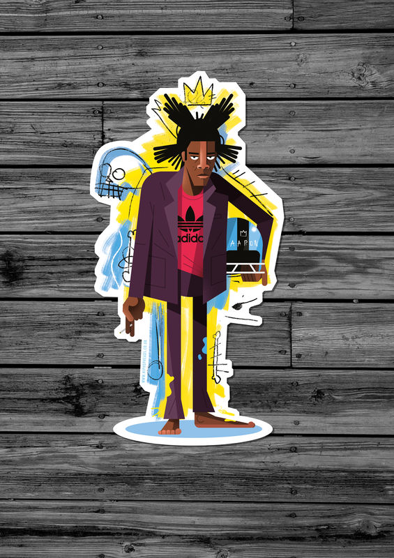 Vinyl sticker 17 - Hip Hop Head prints by Dale Edwin Murray