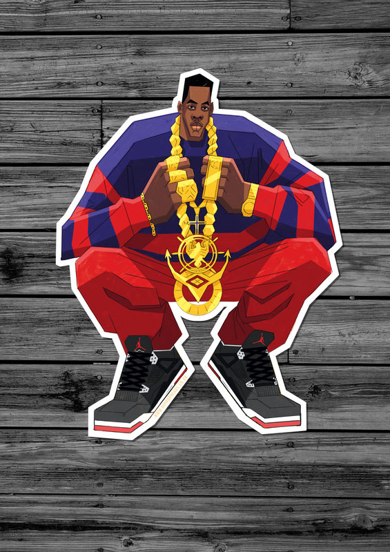 Vinyl sticker 18 - Hip Hop Head prints by Dale Edwin Murray