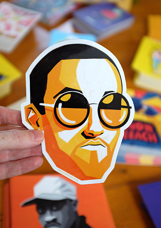 Vinyl sticker 22 - Hip Hop Head prints by Dale Edwin Murray