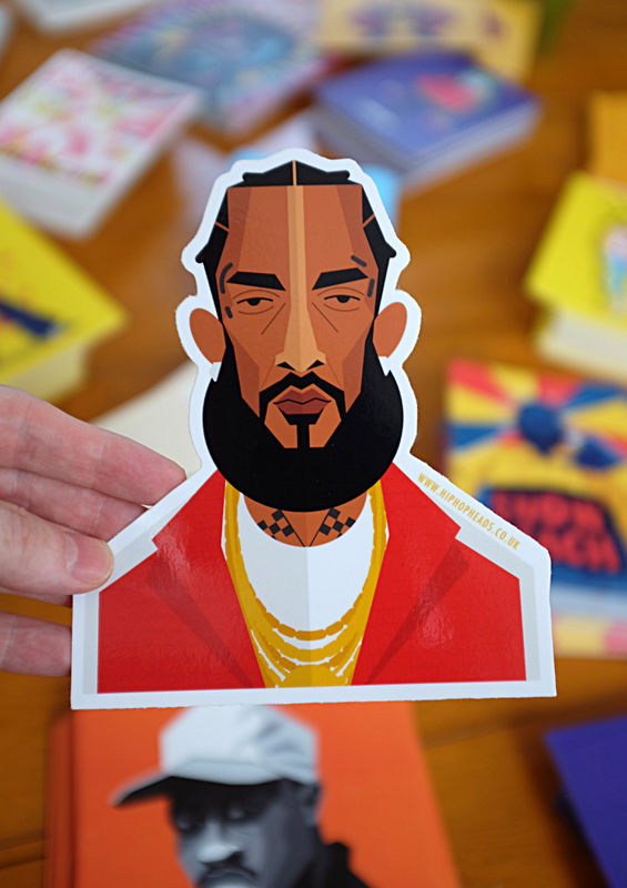 Vinyl sticker 23 - Hip Hop Head prints by Dale Edwin Murray