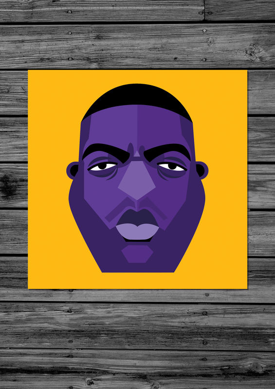 Postcard 2 - Hip Hop Head prints by Dale Edwin Murray