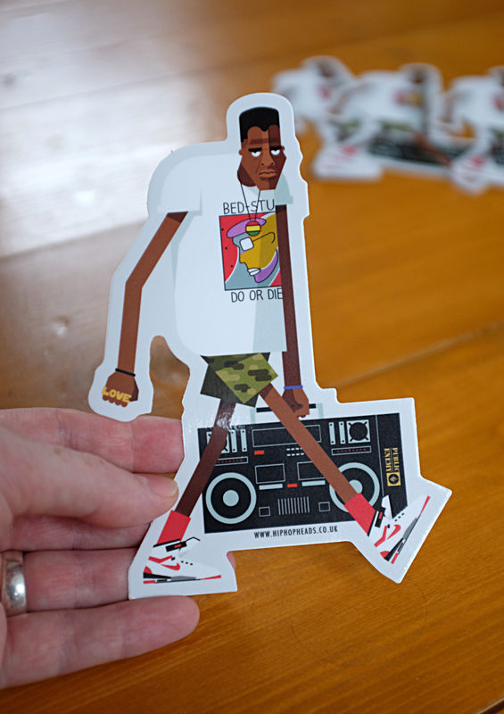 Vinyl sticker 28 - Hip Hop Head prints by Dale Edwin Murray