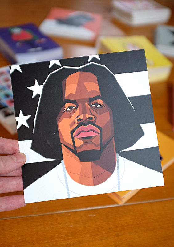 Postcard 13 - Hip Hop Head prints by Dale Edwin Murray