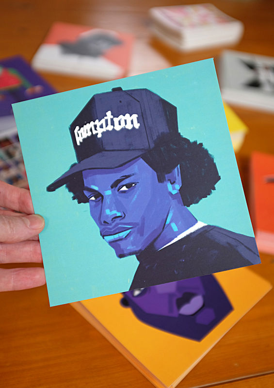 Postcard 5 - Hip Hop Head prints by Dale Edwin Murray