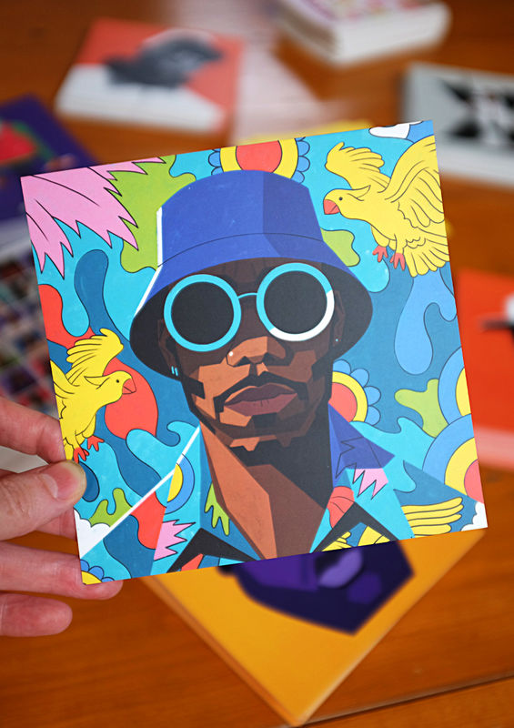 Postcard 1 - Hip Hop Head prints by Dale Edwin Murray