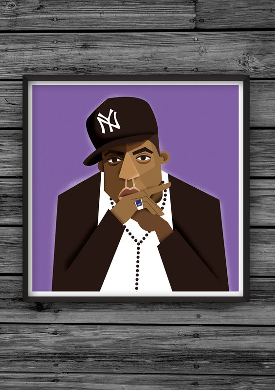 J NYC - Hip Hop Head prints by Dale Edwin Murray