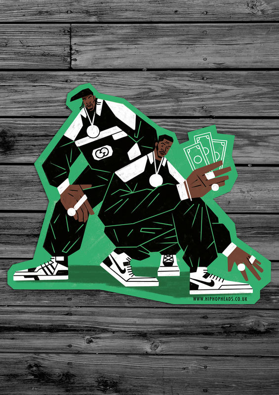 Stickers Collection - Hip Hop Head prints by Dale Edwin Murray