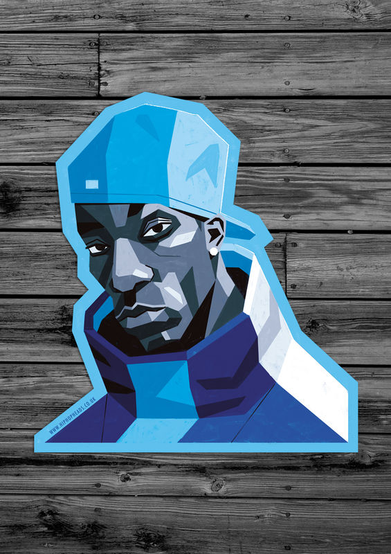 Stickers Collection - Hip Hop Head prints by Dale Edwin Murray