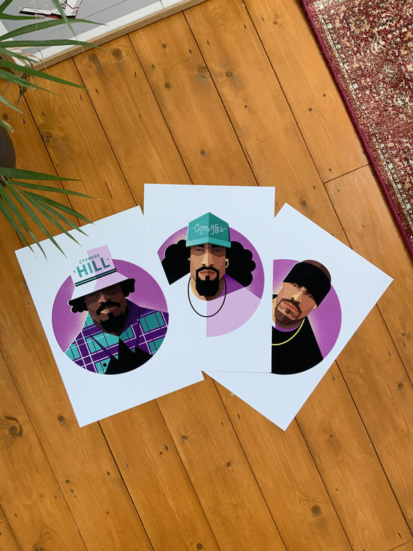 Hip Hop Head prints by Dale Edwin Murray