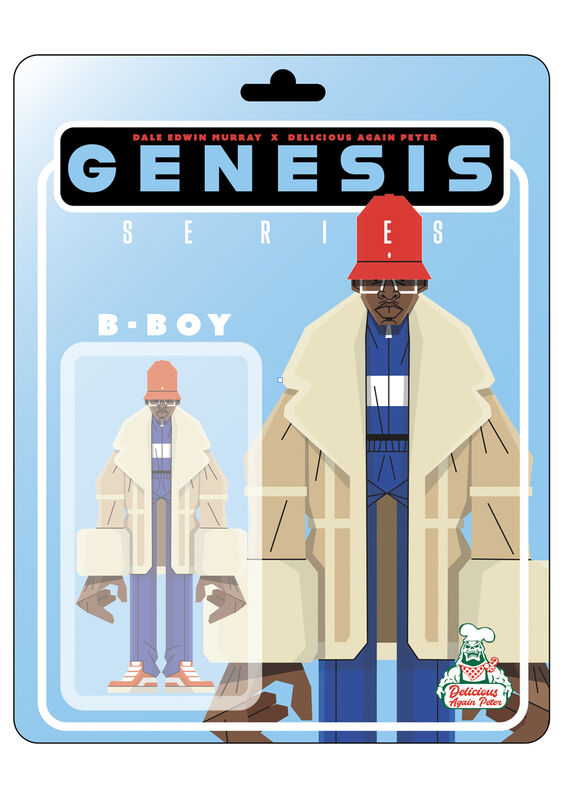 B BOY art toy - Hip Hop Head prints by Dale Edwin Murray