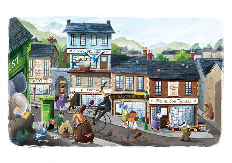 Fox & Son Tailers - Street (30cm x 21cm) - Paddy Donnelly Print Store