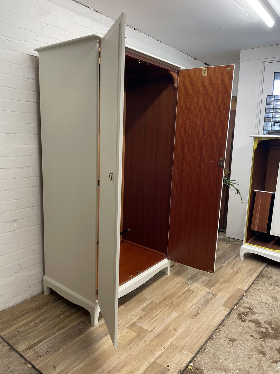 Stag Minstrel Wardrobe Painted in ‘November Rain’ - Roosters