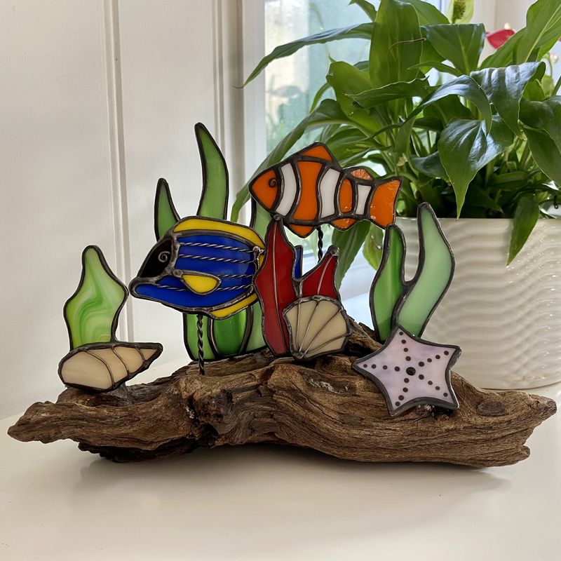 Stained Glass Underwater Scene - Glass and Crafts UK