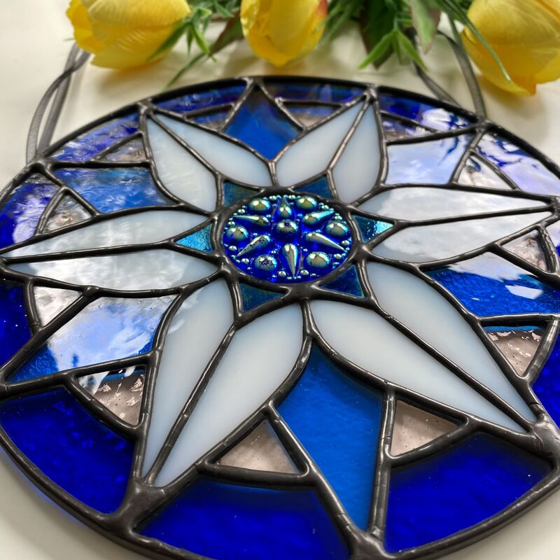 Stained Glass Sunburst Mandala - Glass and Crafts UK