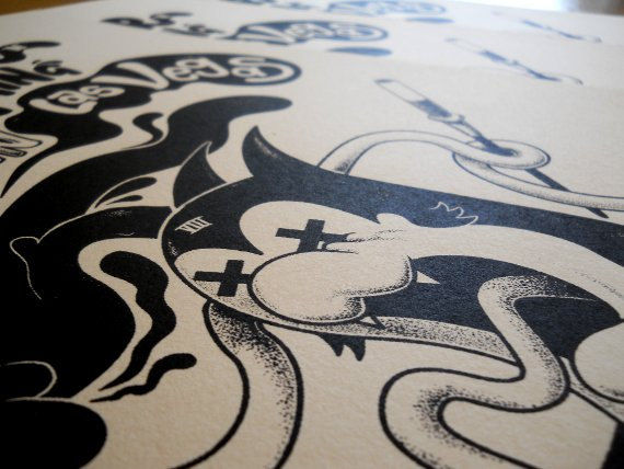 Fear N Loathing In Las Vegas (Book Cover by Trou) A2 Screen-Print ...