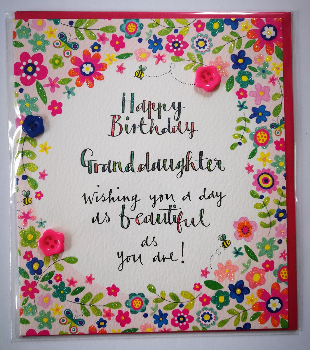 Floral Beautiful Granddaughter Birthday Card Karenza Paperie Floral Beautiful Granddaughter Birthday Card Karenza Paperie
