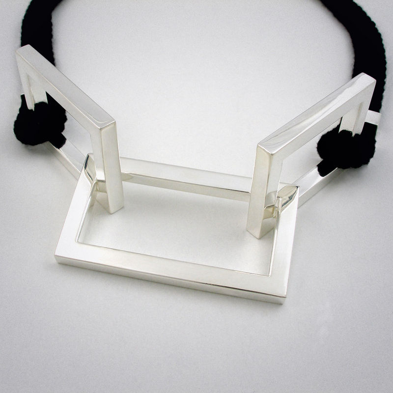 necklace - 3 loops BIG - ag - MOQUII