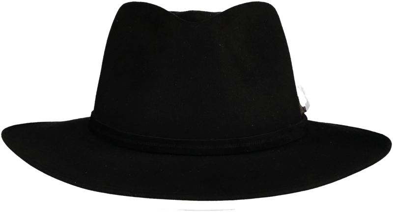 Black Fur Felt Fedora - Home of the Original Estribos Polo Belt