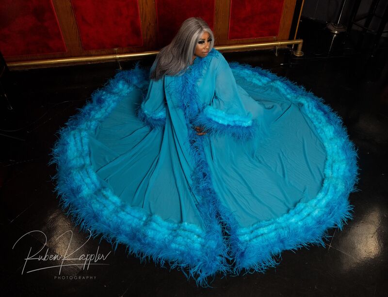 Rich Widow Robe - Chiffon Ostrich and Marabou Glamour Queen Old ...