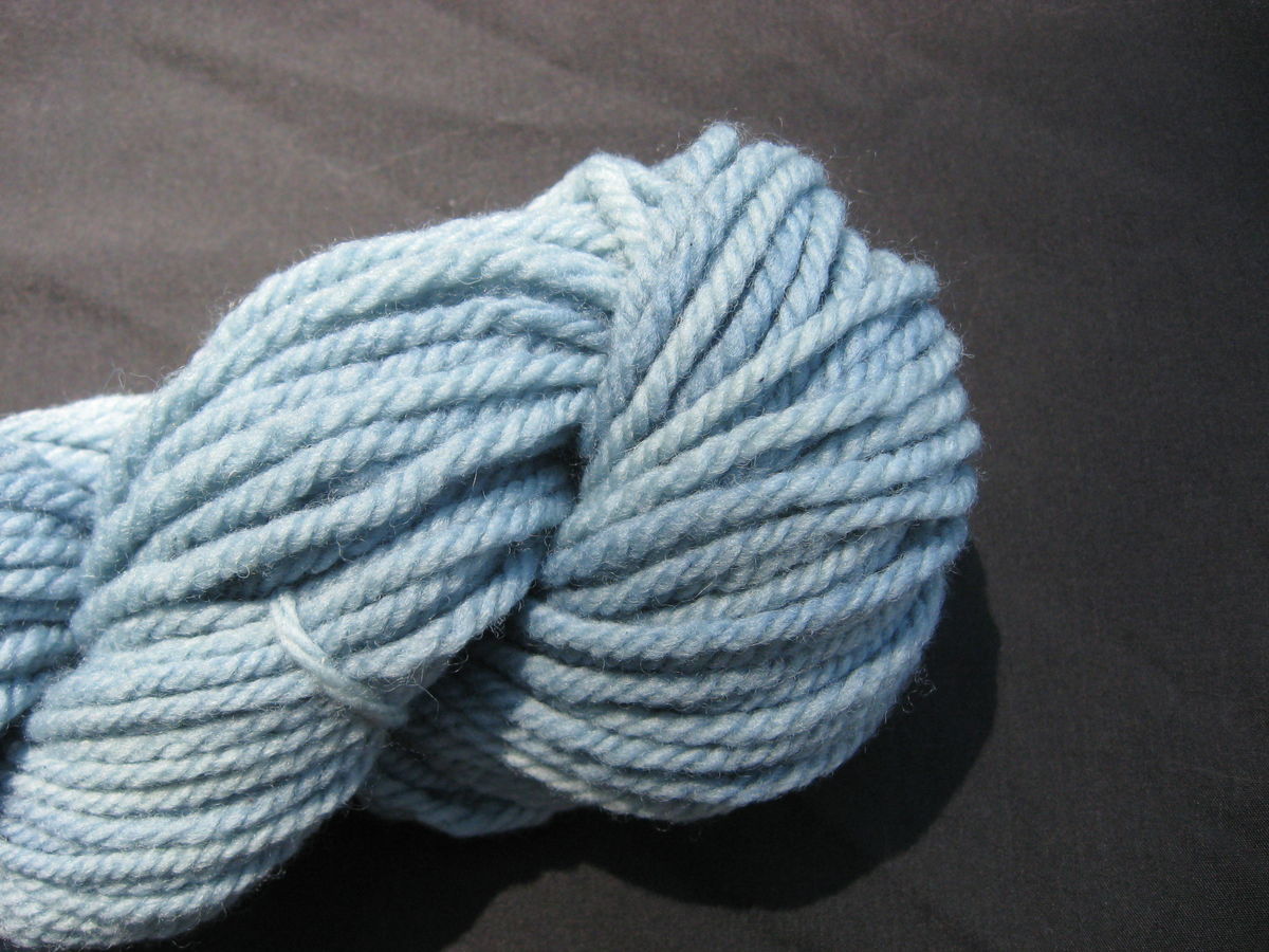 Indigo Natural Dyed Wool Yarn , Tin Mordant - Brush Creek Wool Works